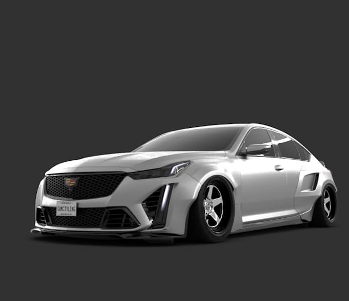 Craft convertible car, photoreal raytraced,body kit, exterior ...
