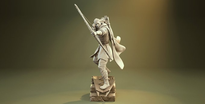 Design 3d dnd warrior,hero wargame action figures for tabletop,rpg ...