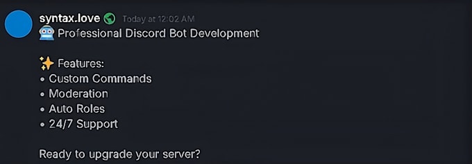 Engineer your discord bot with slash commands and dashboard by Syntax_love | Fiverr