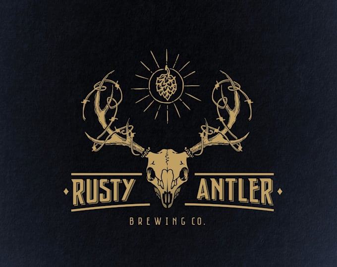 Design rusty antler brewery logo by Consuelo_fadel | Fiverr