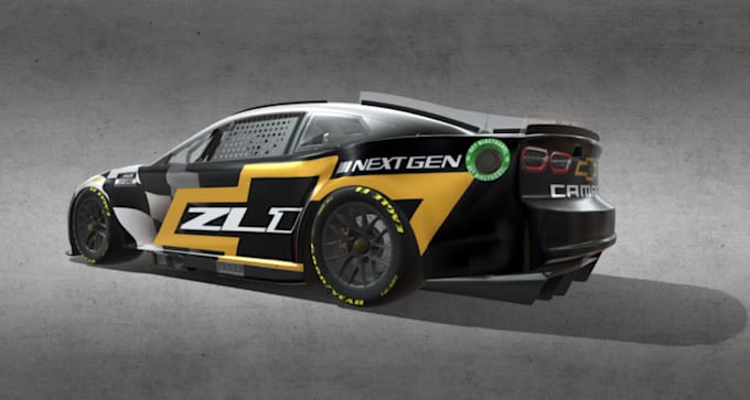 Design racing car wrap, sports car, 3d realistic rendering, 3d wheel ...