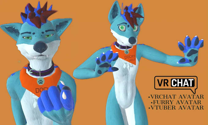 Do custom 3d vrchat avatar furry vrc avatar vtuber model nsfw fursona character by Imranolaa ...