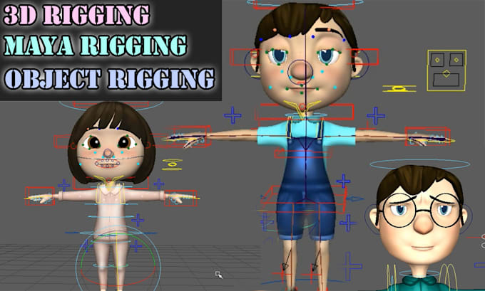 Rig your 3d character professionally in maya by Fishcg | Fiverr
