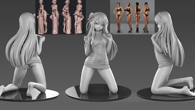 Create realistic 3d nsfw character, rig, texture and animate a nsfw 3d ...