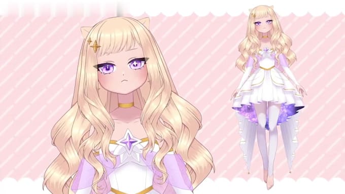 Design and rig live 2d vtuber model, live2d vtuber model,rig animie ...