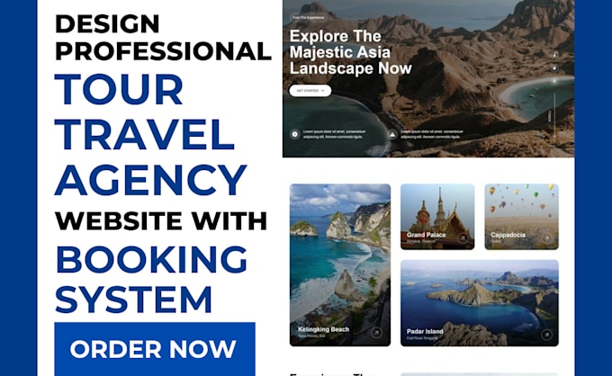Build a travel agency website with booking system and payment ...