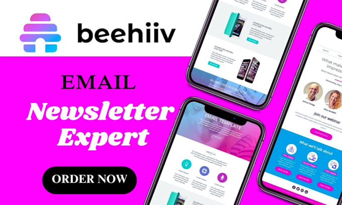 Beehiiv newsletter design beehive landing page beehiiv ai newsletter template by Rehobotho | Fiverr