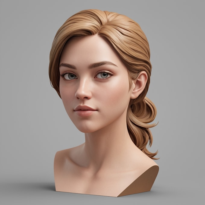Do realistic 3d head bust, 3d face, 3d sculpting, 3d mask, character ...