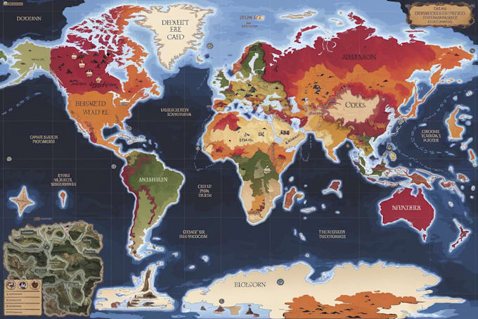 Create custom fantasy map for dnd world map book boardgame rpg campaign ...