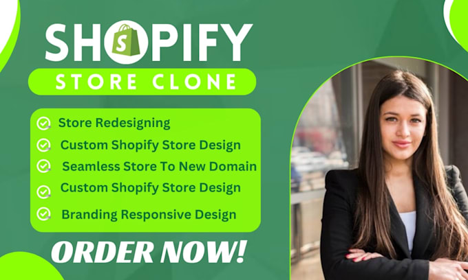 Clone, copy redesign shopify store shopify landing page by Freda005 ...