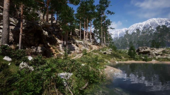 Do unreal engine game environment level design 3d environment map design in ue5 by Leo_travis ...