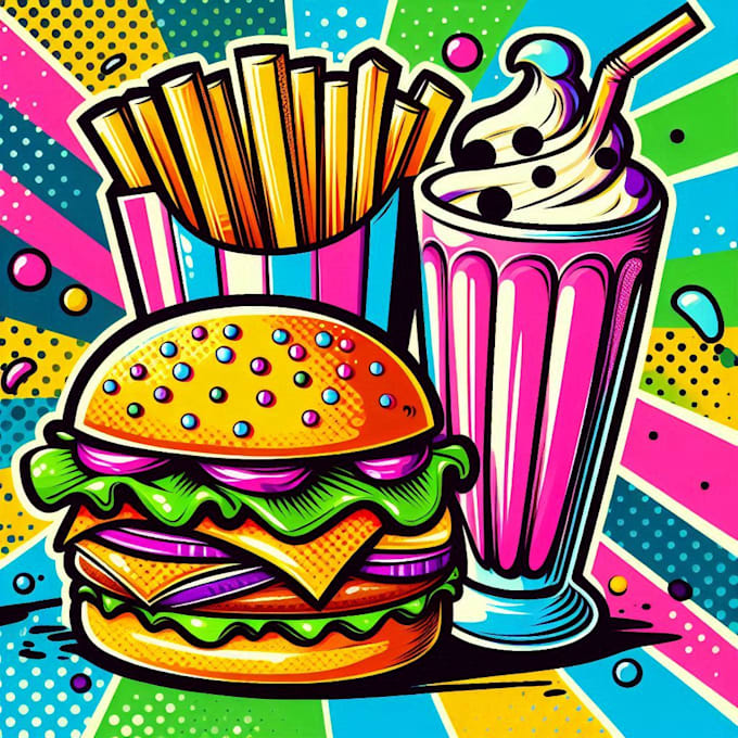 Craete food pop art of your food by Termesg | Fiverr