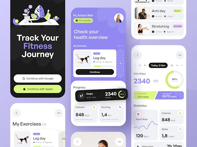Create modern website, mobile app and web app ui ux designs by ...