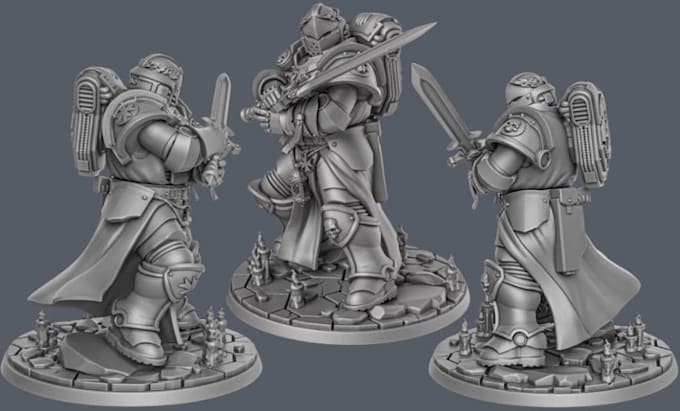 Do 3d sculpting 3d miniature 3d warhammer 40k wargaming for character ...