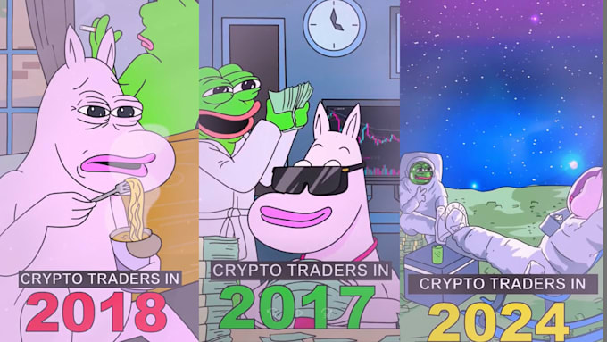 Do 2d memecoin animation, 2d crypto animation, 2d ponke memecoin by ...
