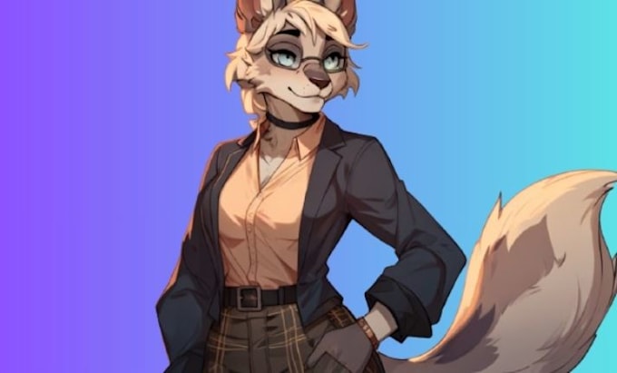 Draw a headshot, burst up, waist up for your fursona, oc or furry art by Waheedaht | Fiverr