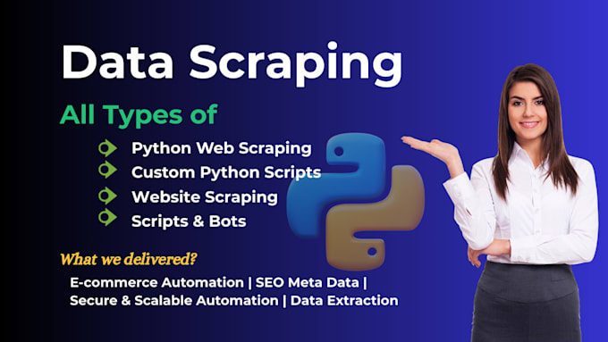 Do python web scraping data scraping website scraping data mining by ...