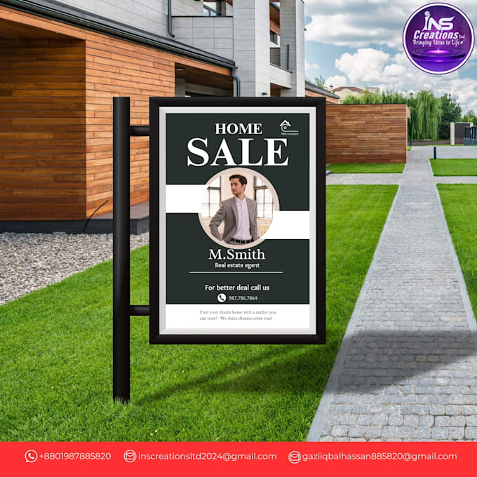 Yard sign, signage, roll up banner, billboard by Ins_creations | Fiverr