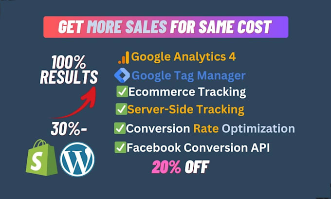 Help increase sales conversion rate optimization by gtm ga4 setup by Arif12570 | Fiverr