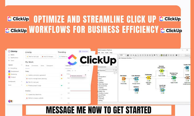 Optimize automate clickup workflows for business automation by Flourishex | Fiverr