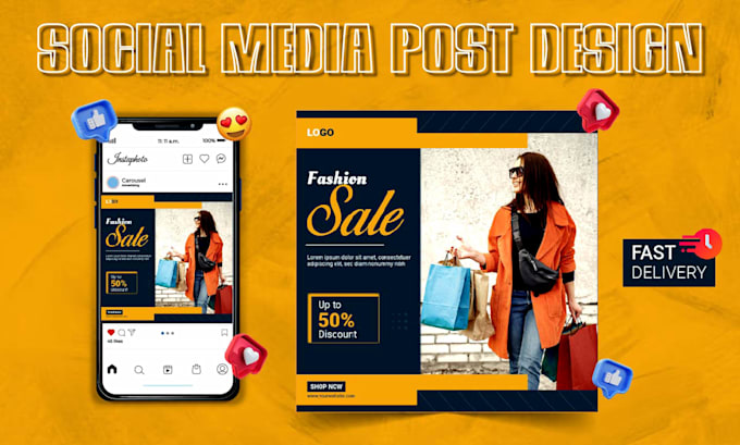 Create eye catching social media post designs for any platform by ...
