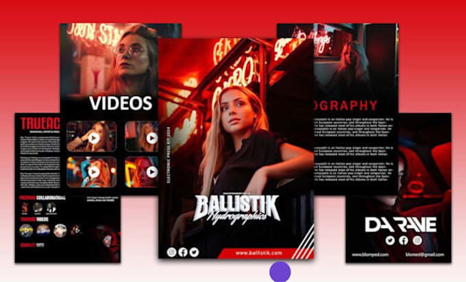 Design a professional epk and press kit for artists djs and musicians media kit by Teabs_techy ...