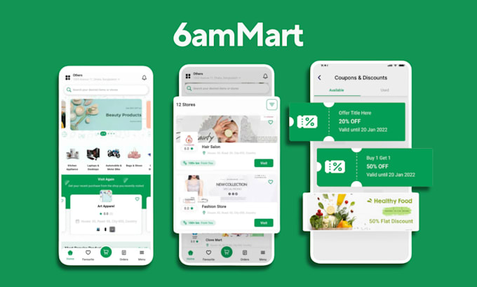Setup 6ammart multi vendor food, grocery and pharmacy delivery app by Murtazakalang | Fiverr