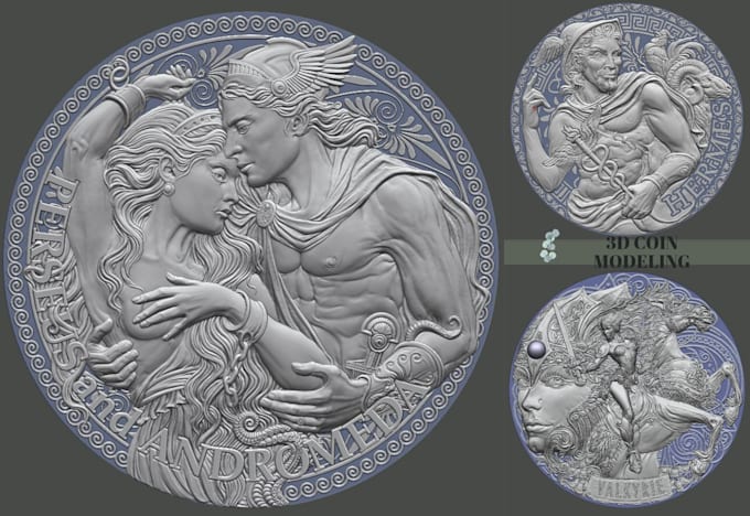 Sculpt 3d coin model cnc bas relief design 3d medallion crypto coin 3d ...