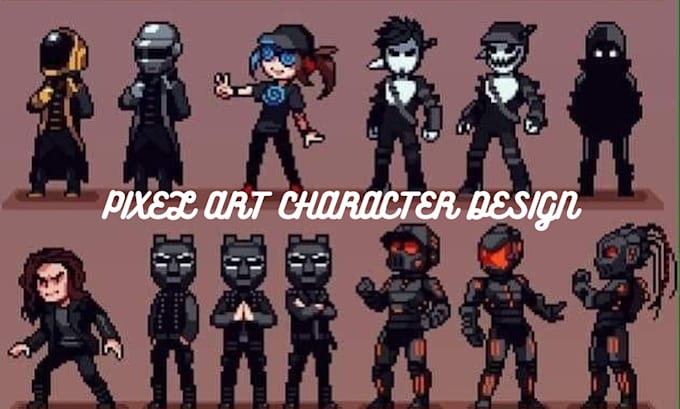 Create pixel art character design sprite sheet pixel animation by Scott ...
