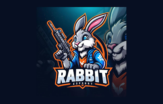 Create awesome rabbit mascot logo with free source file by Amina_price ...