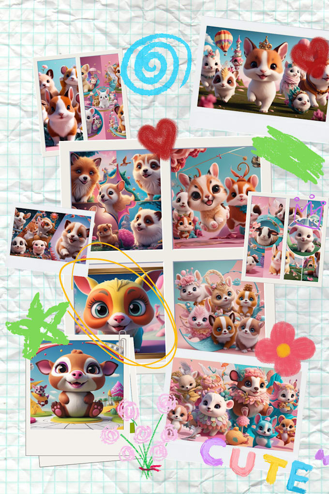 Make animal cute digital art and illustrations by Dian_fera | Fiverr