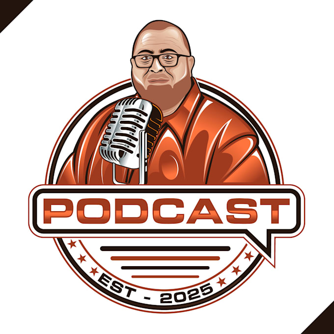 Design a unique playful personable cartoon podcasting logo by ...