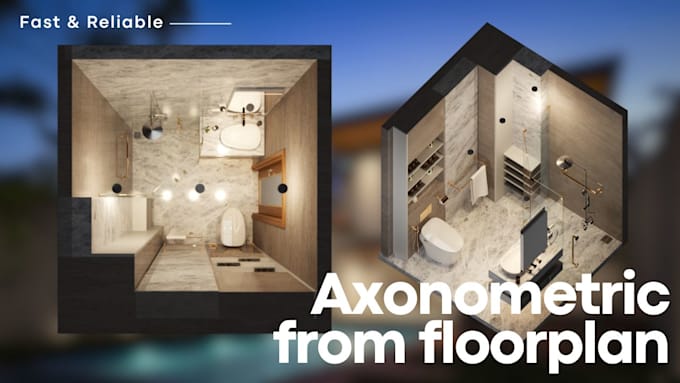 Make axonometric render for your room from floorplan by Ffbennhard | Fiverr