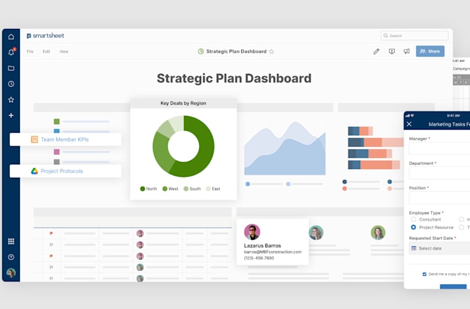 Create smartsheet dashboards business report automations excel google smartsheet by ...