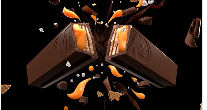 3d cgi food animation, chocolate bar 3d food beverage model snacks ...