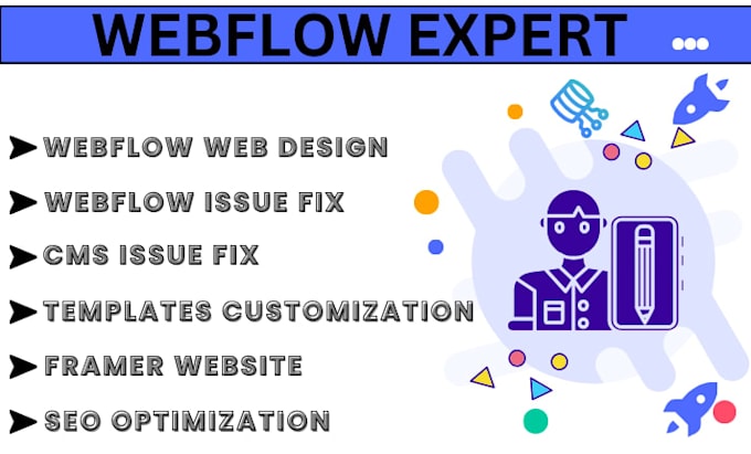 Design and fix responsive webflow website edit layout clone webflow template by Liang_liam | Fiverr