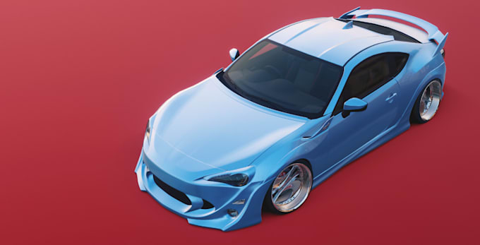 Redesign 3d car fender, car rendering, hard surface car part, bumper ...