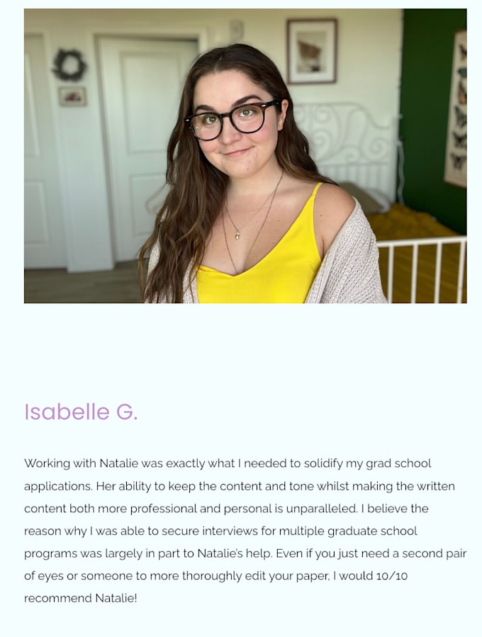 Help craft and refine your application by Nataliek_editor | Fiverr