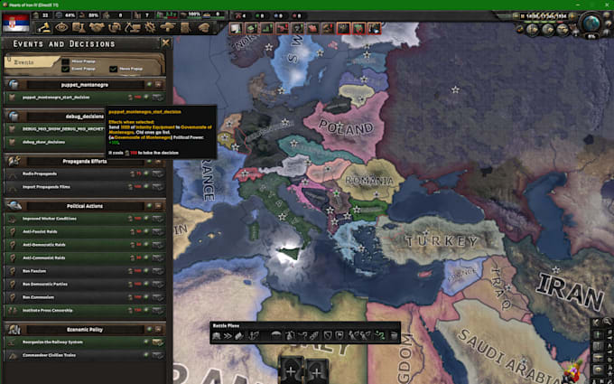 Make custom hoi4 hearth of iron iv mod by Hutchinseann | Fiverr
