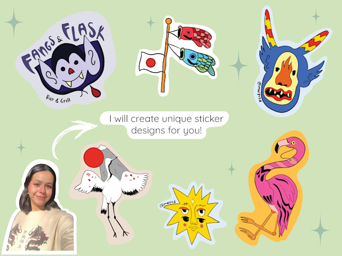 Create unique sticker concepts for you and your brand by Marperez_ | Fiverr