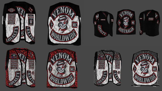 Make custom fivem clothings, mc kuttes both patch, fivem eup biker ...