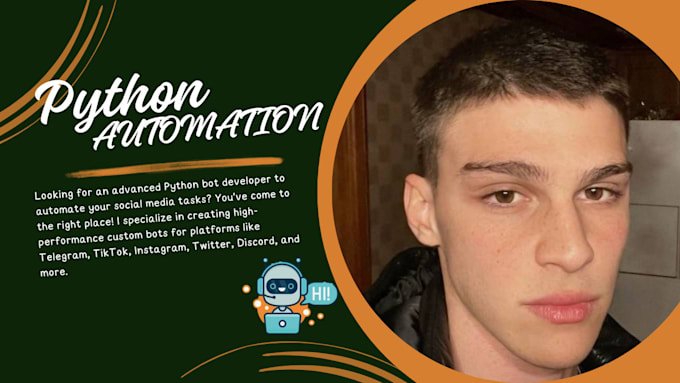 Build a custom social media bot, telegram bot, tiktok live streaming ...