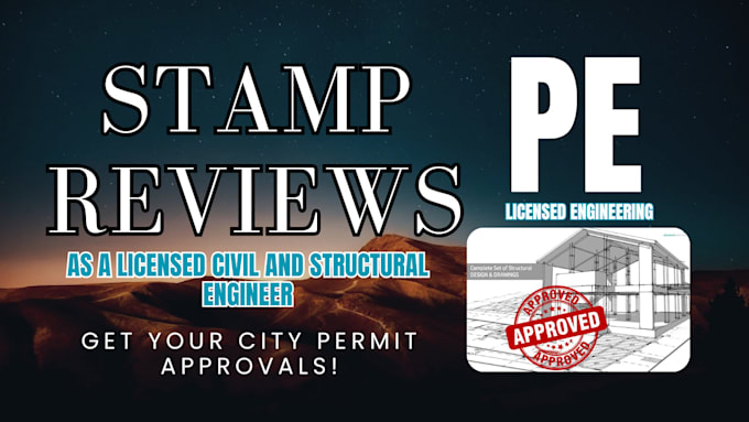 Be your licensed civil and structural engineer to review and stamp your plans by Isreal_nielsen ...