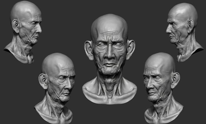 Esculpir busto realista en 3d, cabeza, rostro y busto en 3d, modelo stl ...