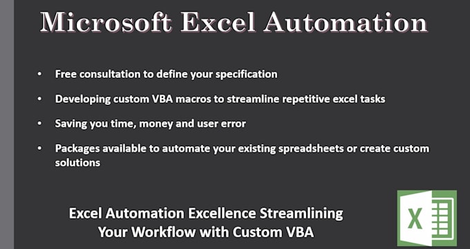 Automate your excel spreadsheet with vba by Crow_i | Fiverr