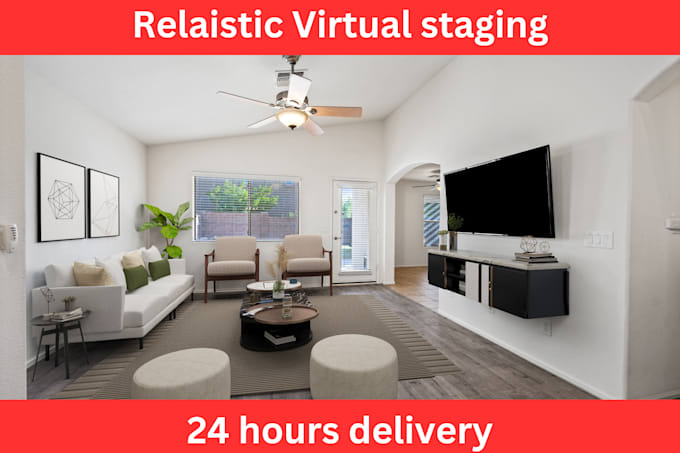 Do realistic real estate virtual staging home digital staging services by Natasharoyy | Fiverr