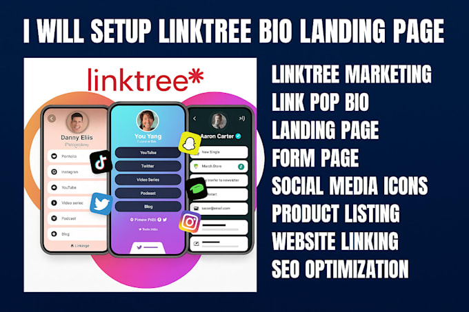 Design a custom linktree or bio landing page for your store and social profiles by ...