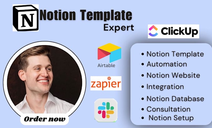 Design notion templates and as a notion expert along with asana trello ...
