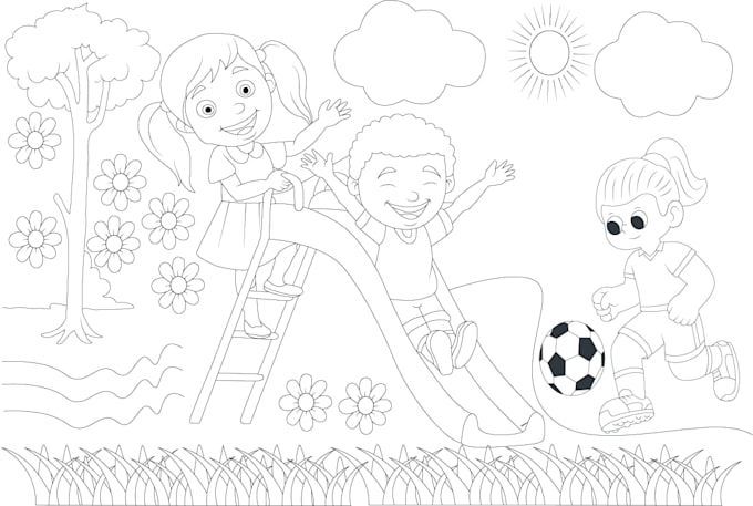 Do coloring book page for children by Jhaharul76 | Fiverr