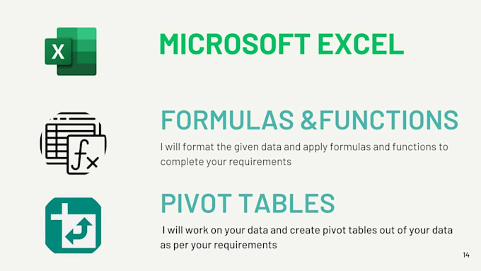 Do Formulas And Functions And Create Pivot Tables By Albinregi Fiverr